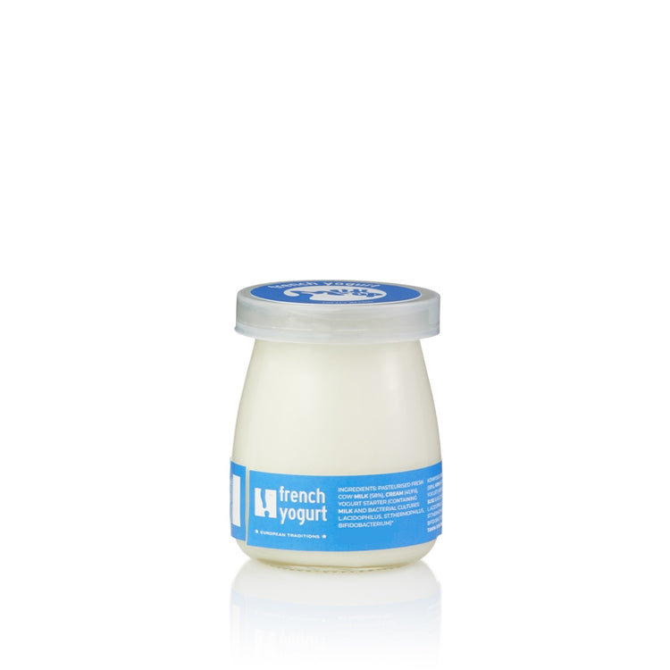 French Yogurt, cupset cultured probiotics, sugar-free, 100ml, glass ...
